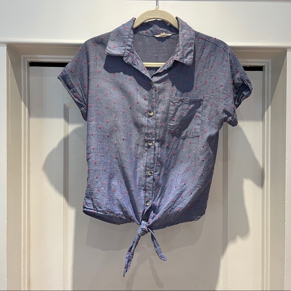 Tops | Sim Sam Tie Front Shirt | Poshmark